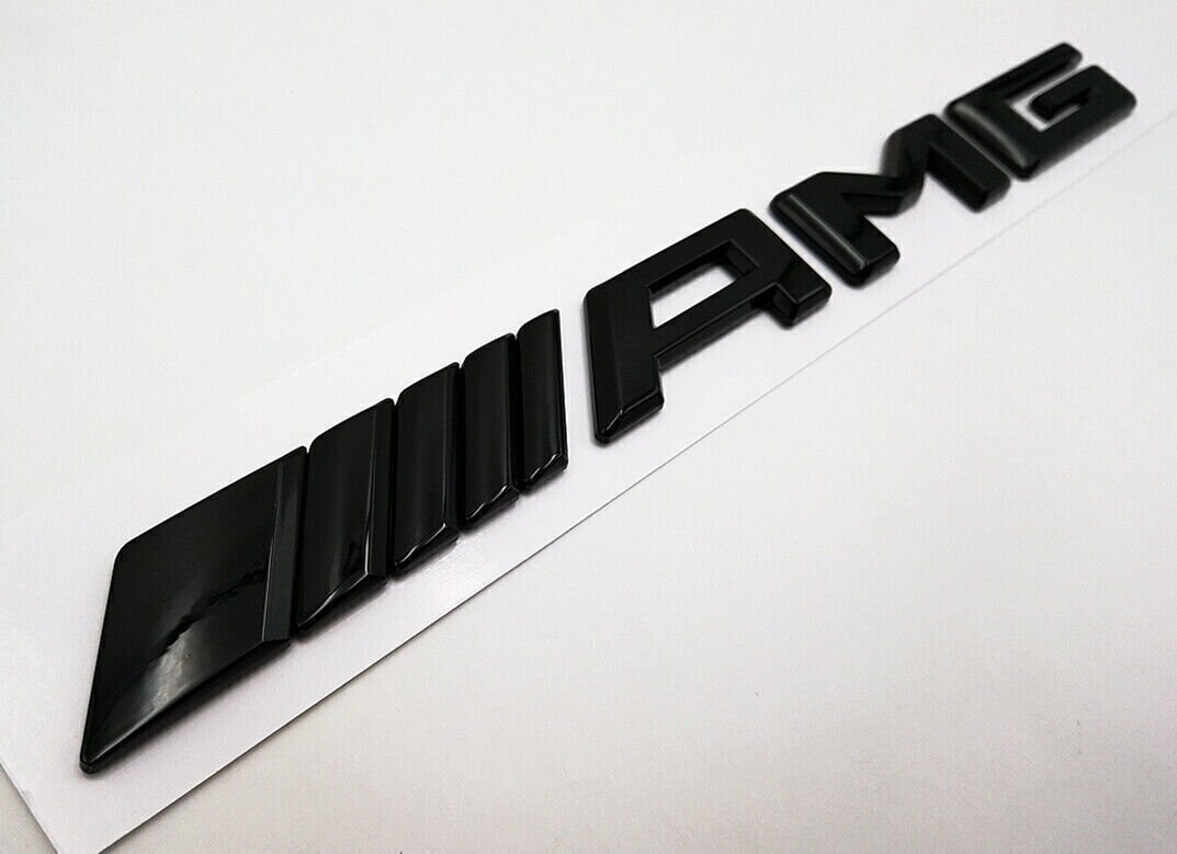Gloss Black Amg Letters Trunk Emblem Badge Sticker for - Etsy