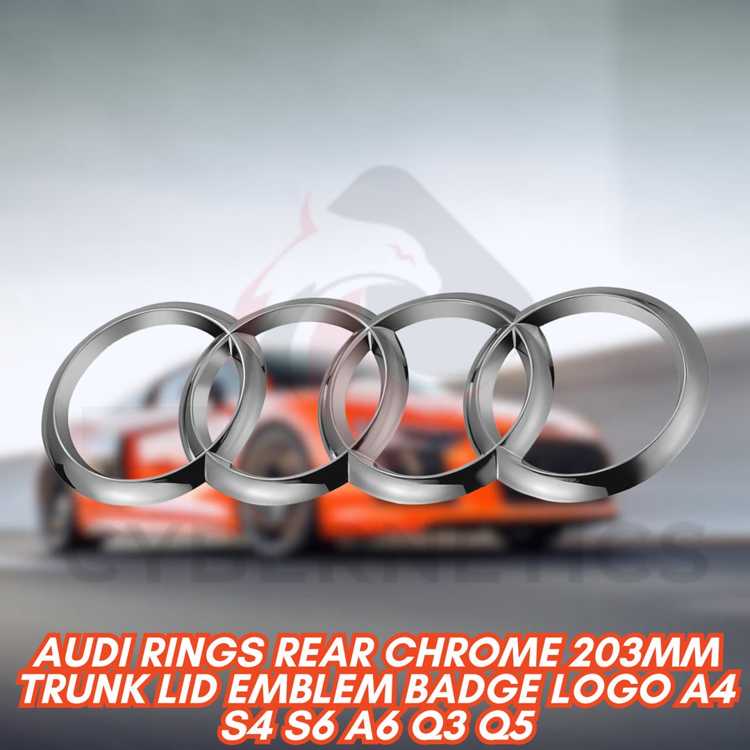 AUDI Rings Rear Chrome 203mm Trunk Lid Emblem Badge Logo A4 S4 S6 A6 Q3 ...