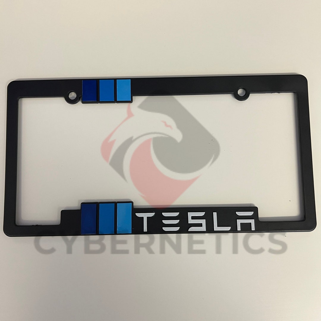 Tesla Custom License Plate Frame Blue Model S 3 X Y Logo High - Etsy