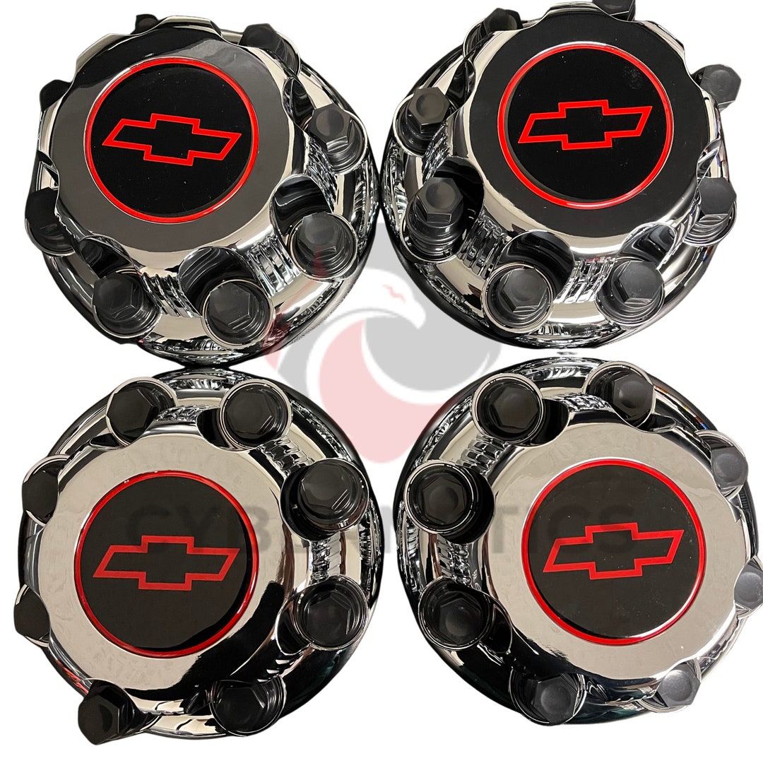 NEW Set of 4 Chrome 8 Lugs Chevy Silverado Express Suburban 2500 3500 ...