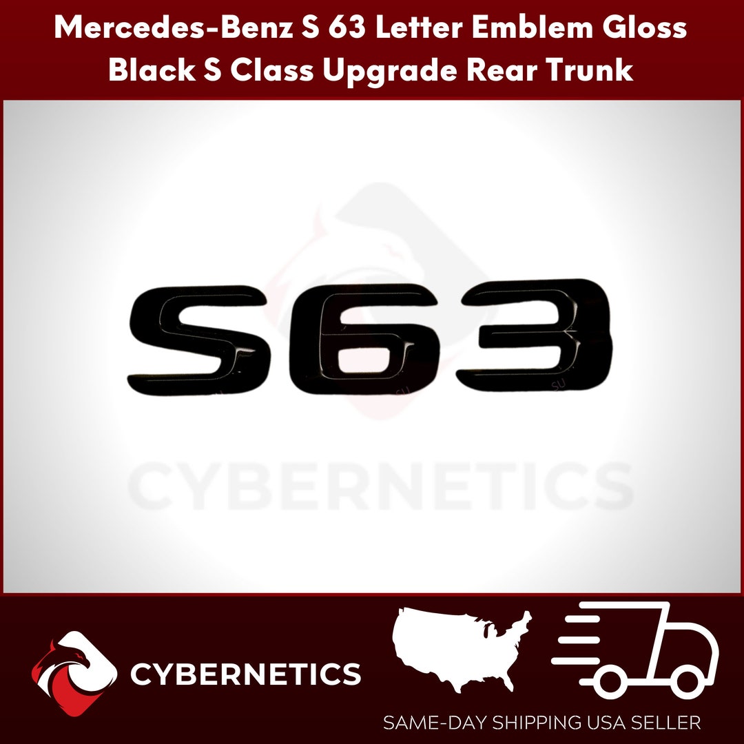 Amg S 63 Letter Emblem Gloss Black Trunk Rear Badge S63 - Etsy