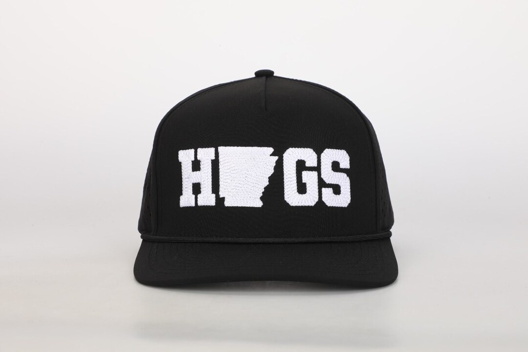 HOGS Hat - Black & White - Arkansas Inspired Hat - Gameday Hat - Etsy