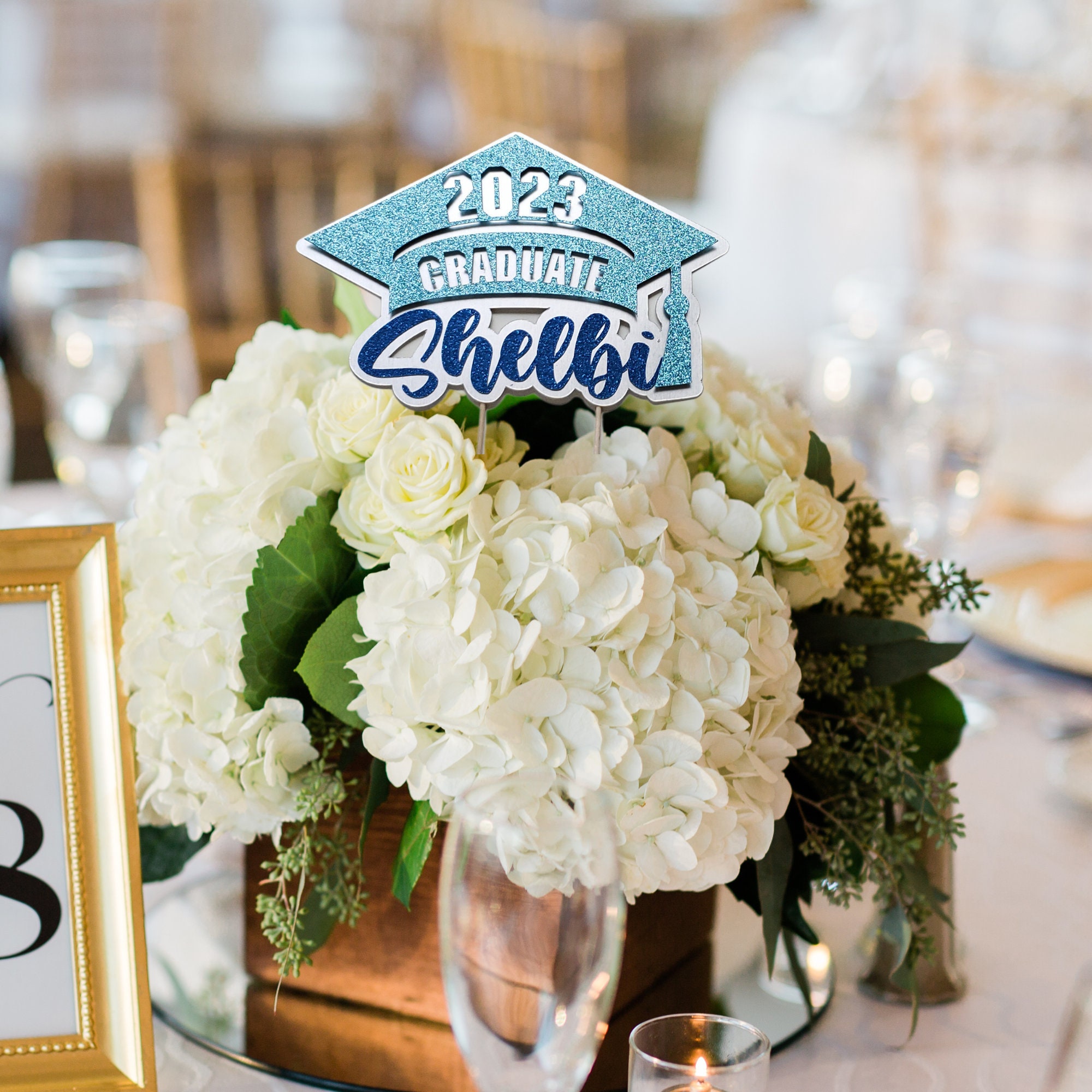 Handmade Graduation Cap Cake Topper or Centerpiece Pick Personalized ...