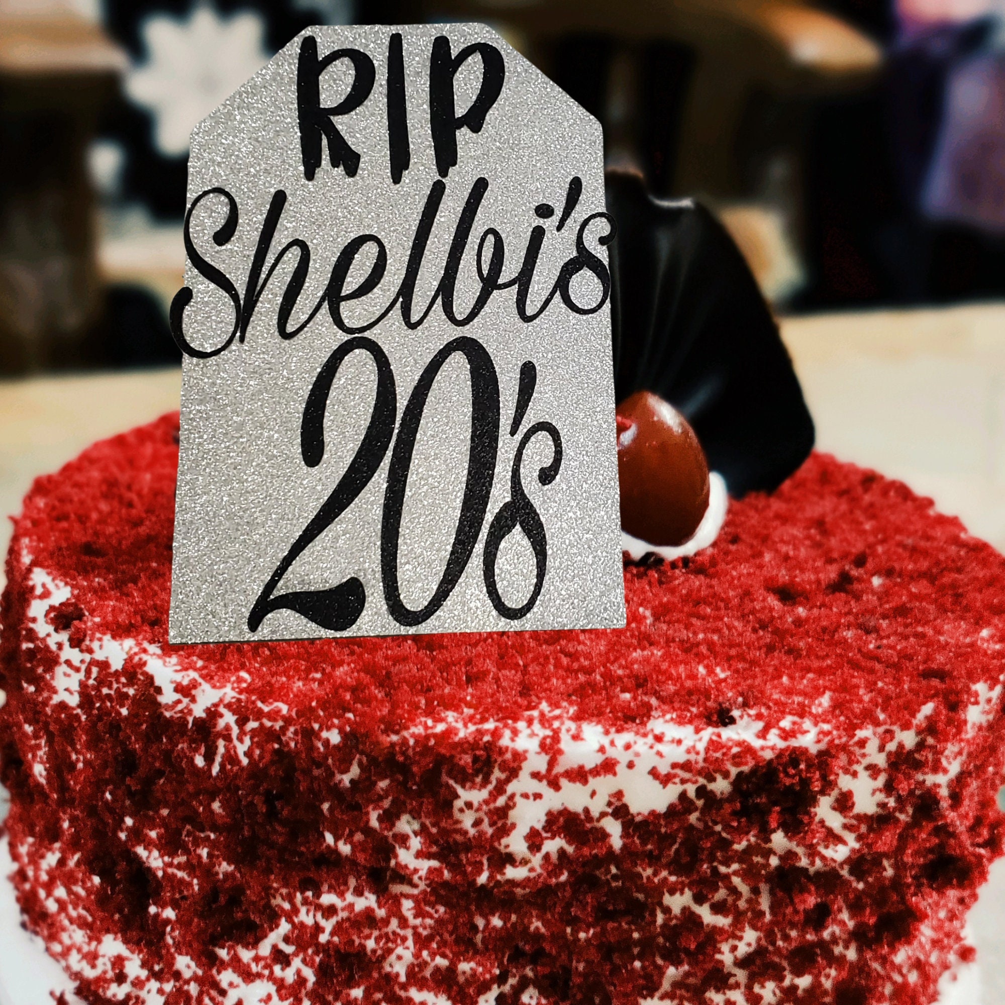RIP 20's Personalized 30th Birthday Cake Topper or Centerpiece Pick - Etsy