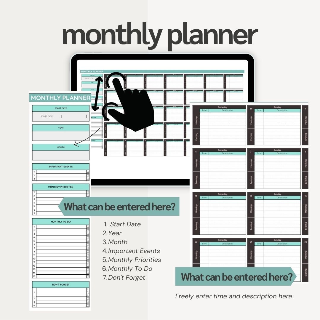To Do List | Google Sheet Spreadsheet | Daily Weekly Monthly Digital ...