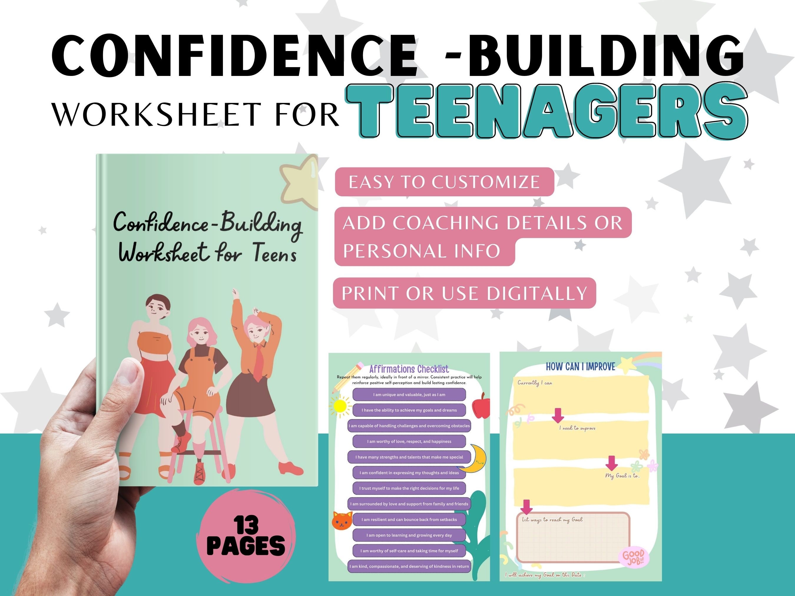 Empower Teenage Confidence: Transformative Worksheets for Building Self ...