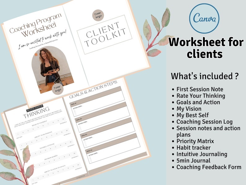 Coaching Session Worksheets / Toolkit / Worksheet Templates - Etsy