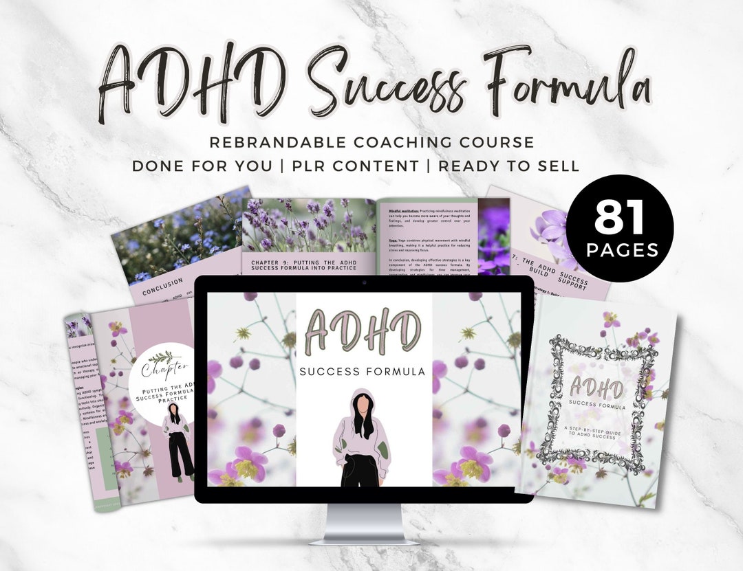 ADHD Success Formula Done for You Coaching E-book , Journal & Worksheet ...