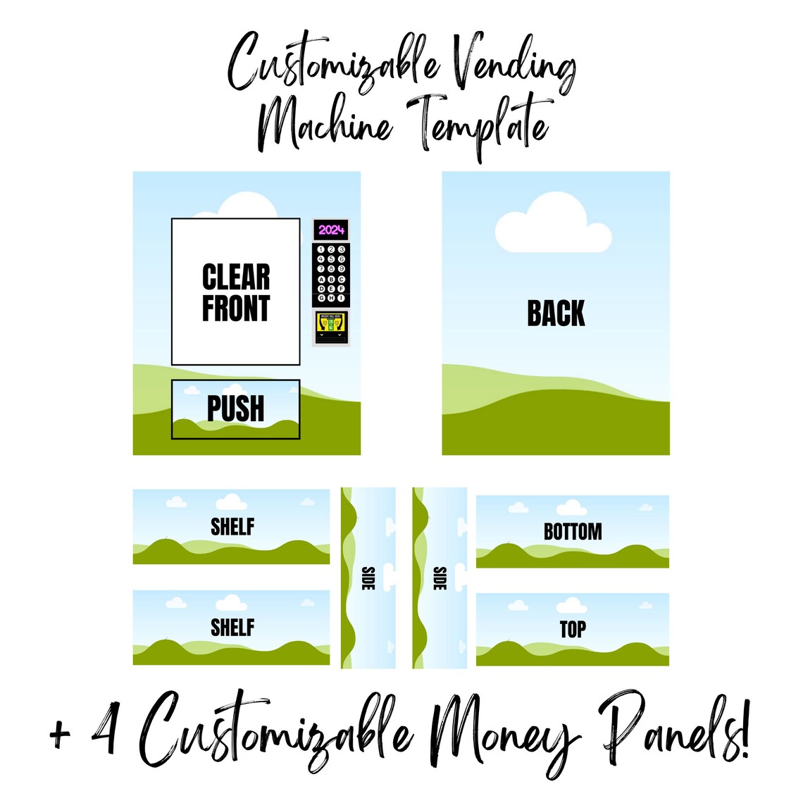 8x10 Vending Machine Easter Basket Template Canva Digital Template ...