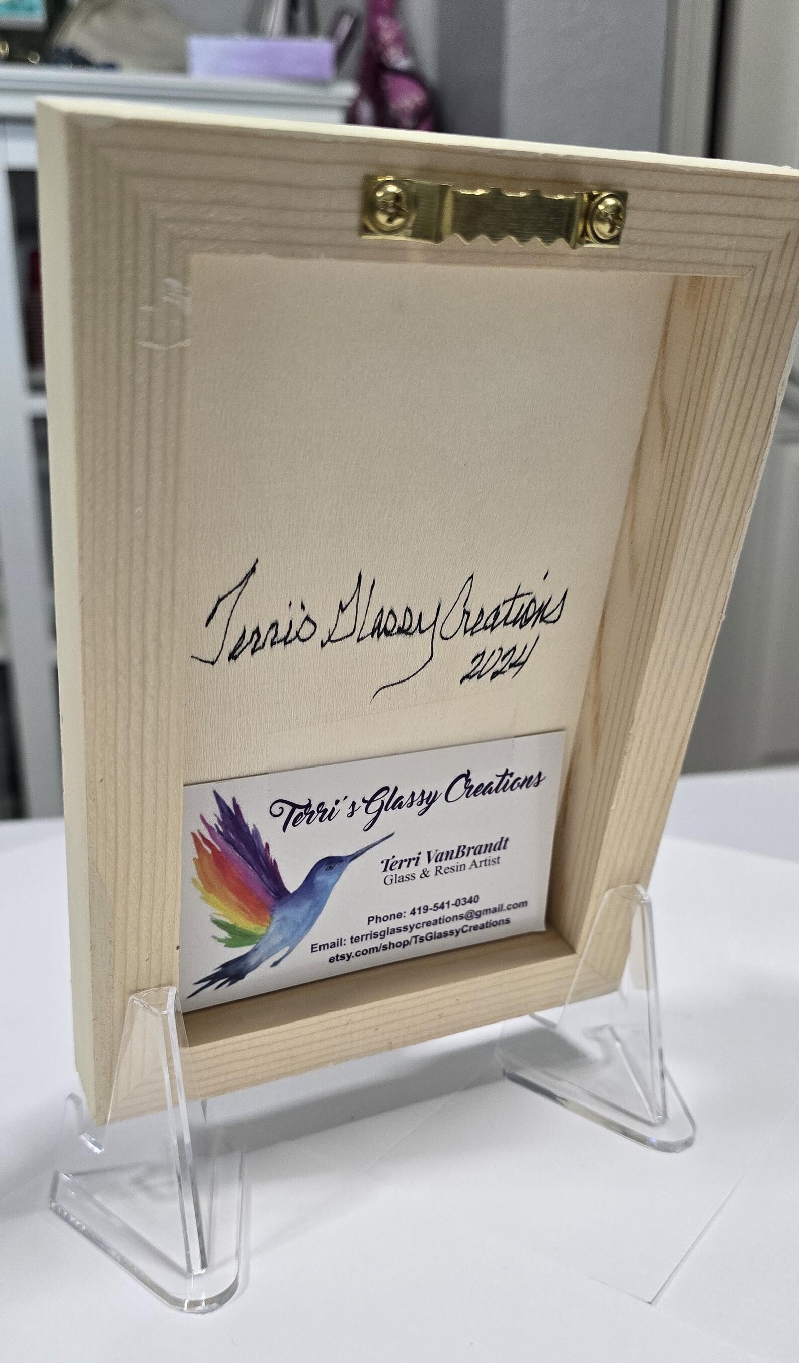 Angel Pink Purple Glass Resin Art Nursery Baby Gift Christmas Handmade ...