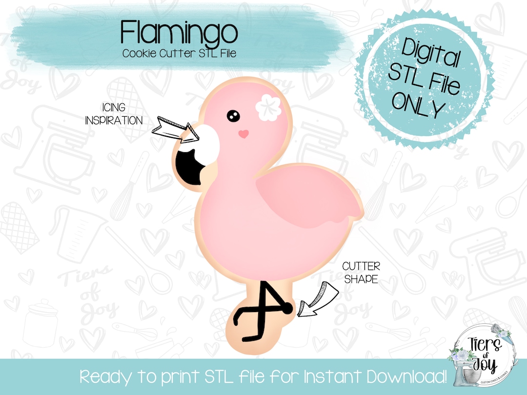 Flamingo Cookie Cutter STL File - Summer - Instant Download - 3D ...