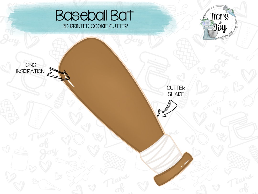 Baseball Bat Cookie Cutter - Sports - Baseball - 3D Printed Cookie ...
