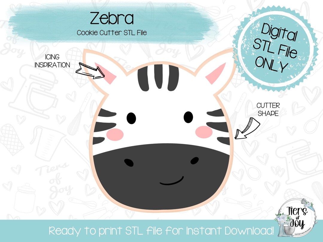 Zebra Cookie Cutter - Wild One - Birthday - Safari - Animals - Zoo ...
