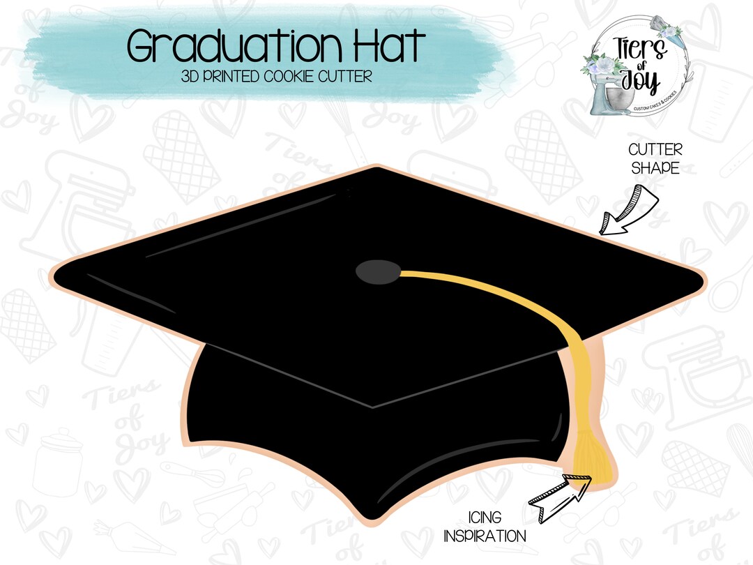 Graduation Cap Cookie Cutter - Graduation - School - 3D Printed Cookie ...