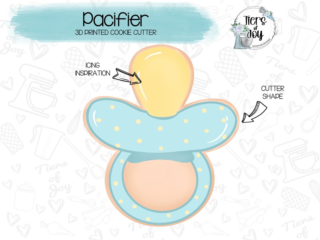 Baby Pacifier Cookie Cutter - Baby Shower - 3D Printed Cookie Cutter - Etsy