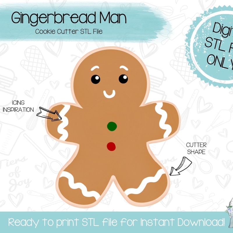 3d Printer Gingerbread Cookie Cutter - Etsy