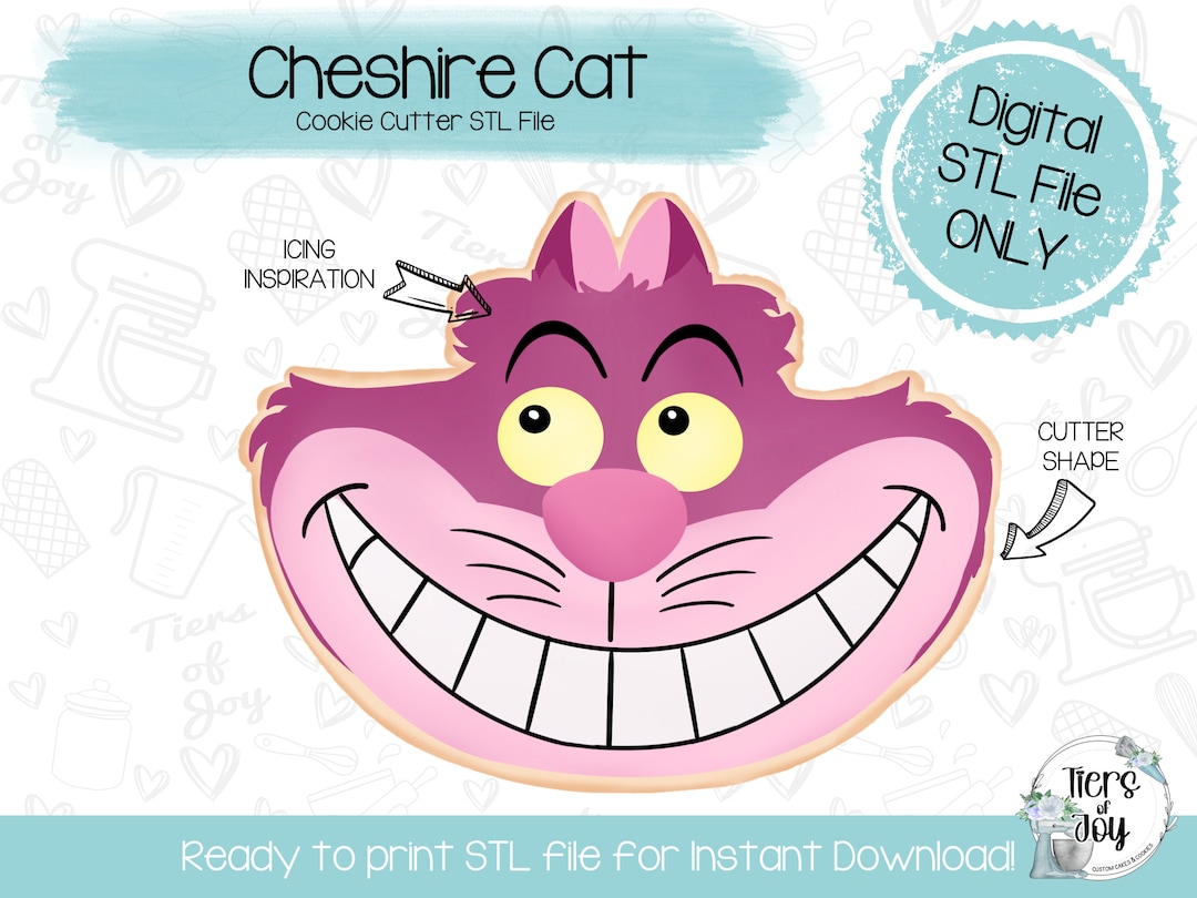 Cheshire Cat Cookie Cutter STL – 3D Printer File (digital Download) - Etsy