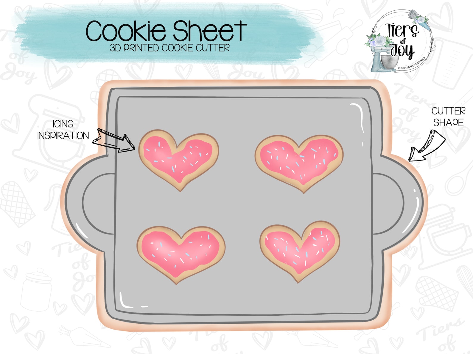 Cookie Sheet Cookie Cutter - Baker - 3D Printed - Etsy