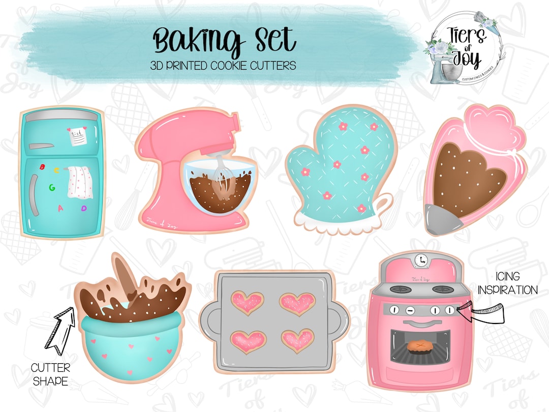 Baking Cutter Set of 7 - Baker / Kitchen - 3D Printed Cookie Cutter - Etsy