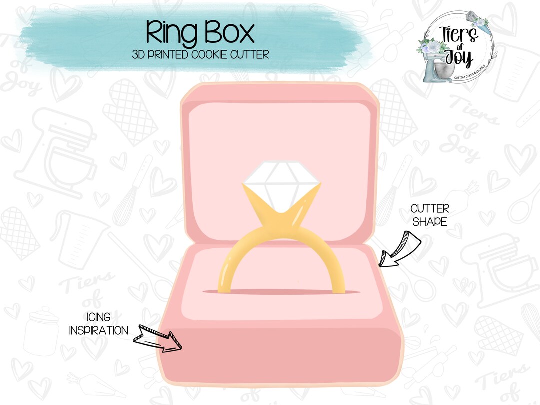 Ring Box Cookie Cutter - Wedding - Bridal Shower - 3D Printed Cookie ...