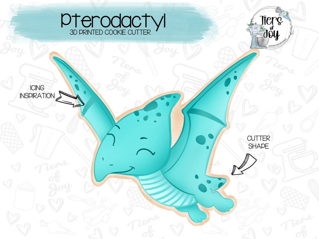 Pterodactyl Dinosaur Cookie Cutter - Dinosaurs - Prehistoric - 3D ...