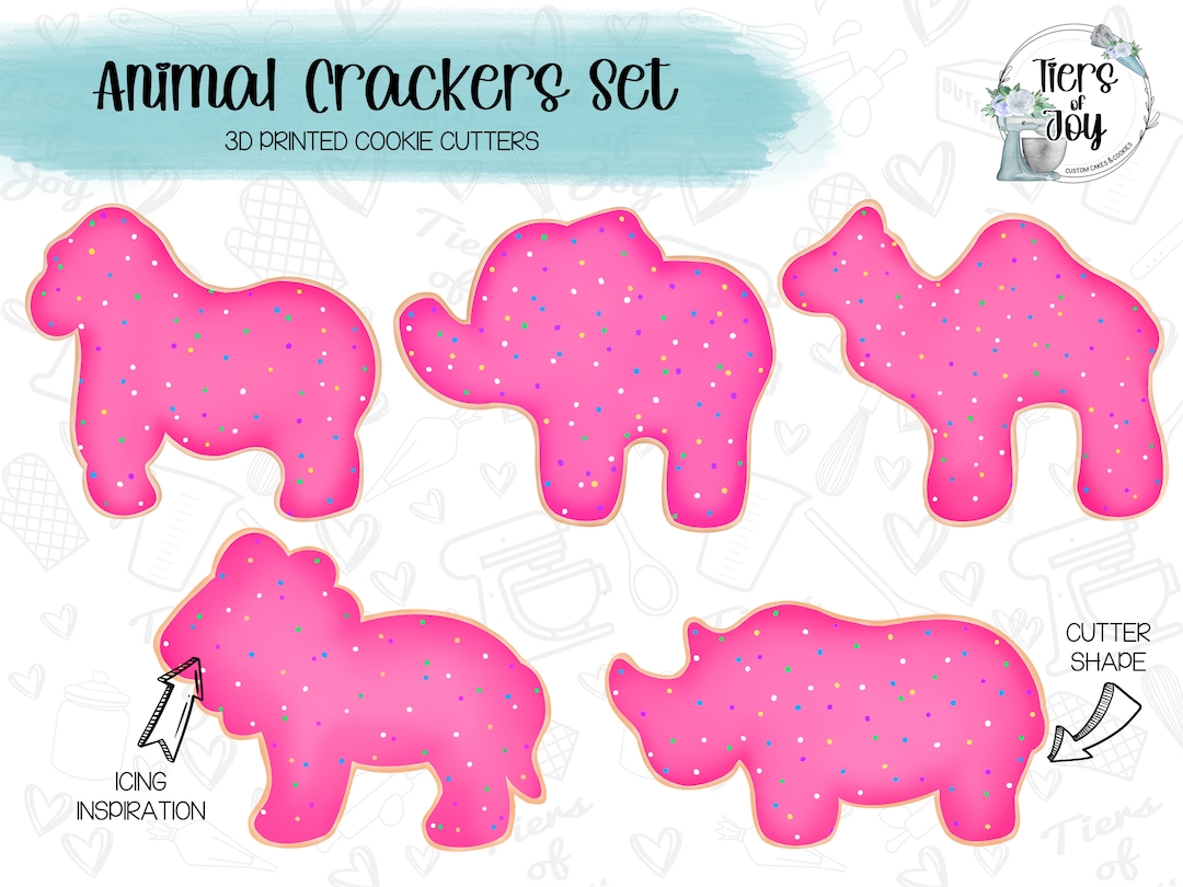 Circus Animal Cracker Cookie Cutters Set of 5 Food 3D Printed Cookie ...