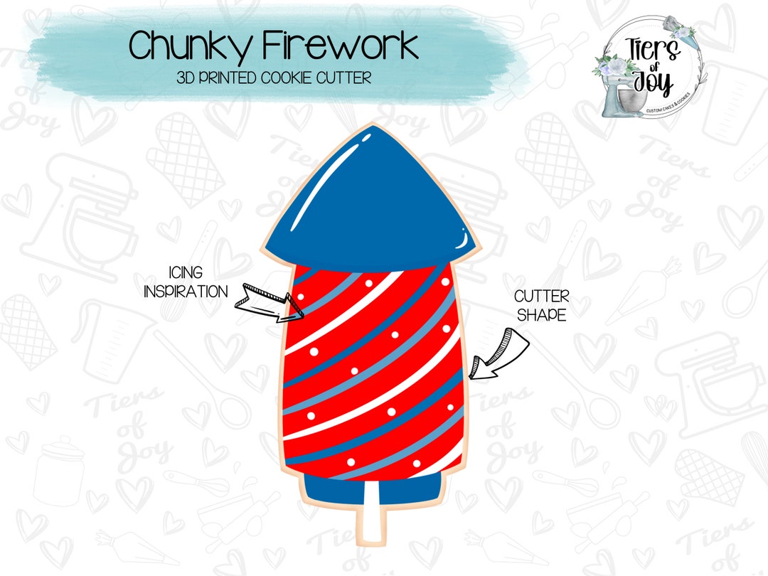 Chunky Firework Cookie Cutter - 4th of July - Holidays - 3D Printed ...
