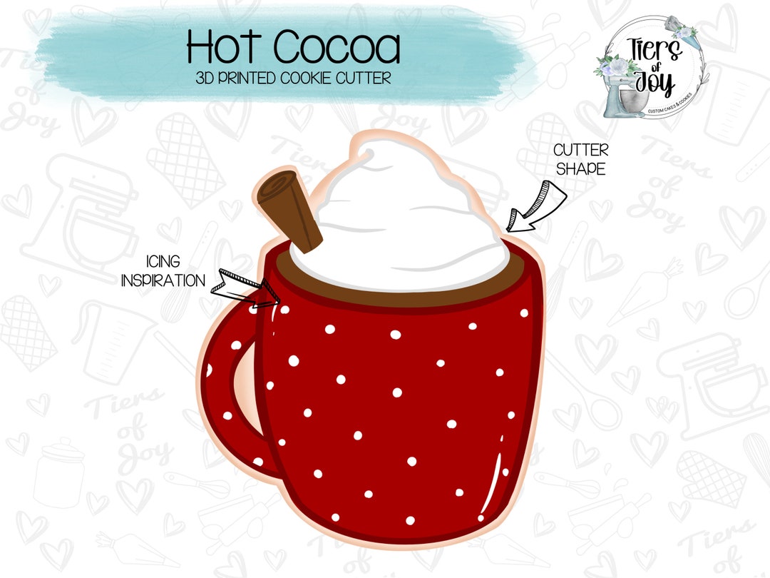 Hot Cocoa Cookie Cutter - Christmas - Holidays - 3D Printed Cookie ...