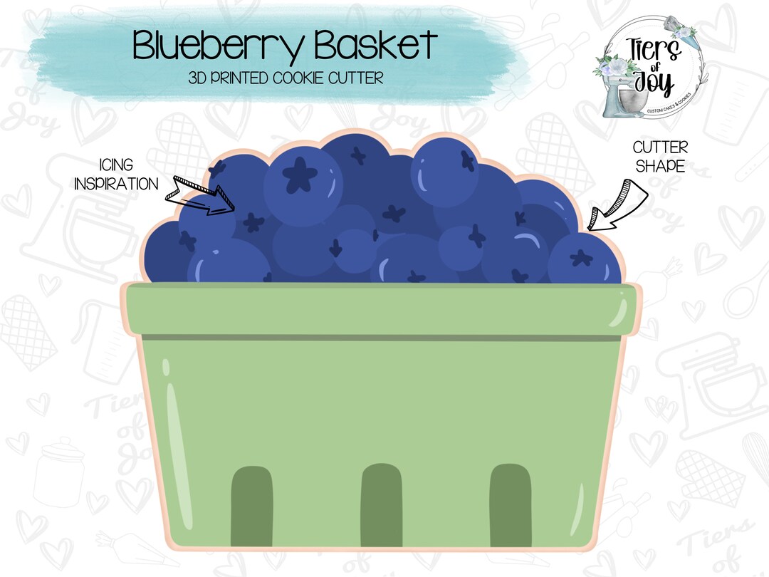 Blueberry Basket Cookie Cutter - Berry First Birthday - Baby Shower ...