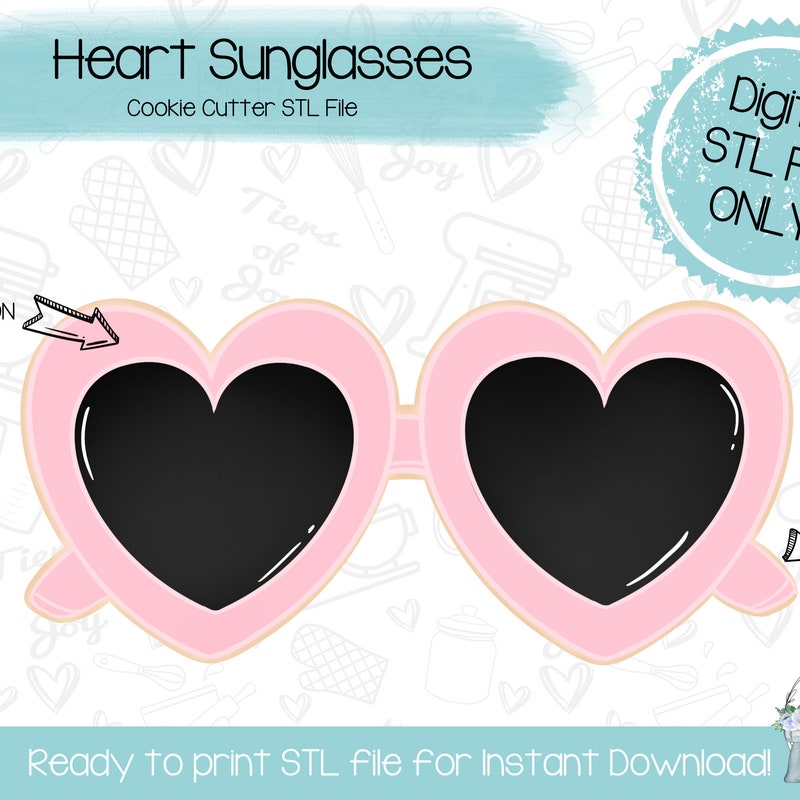Stl Files Heart Glasses - Etsy