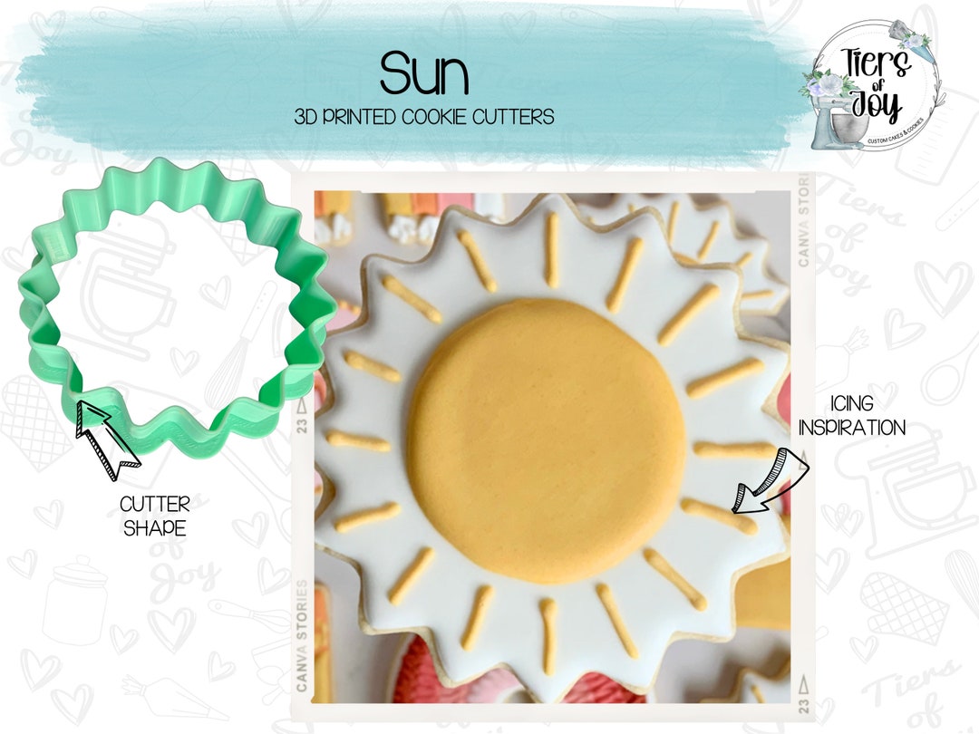 Sun Cookie Cutter - 3D Printed Cookie Cutter - First Trip Around the ...