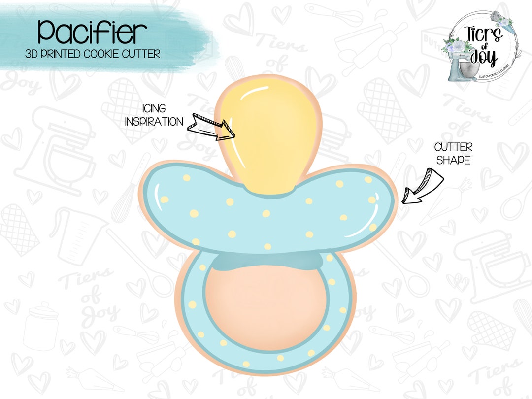 Baby Pacifier Cookie Cutter Baby Shower 3D Printed Cookie - Etsy