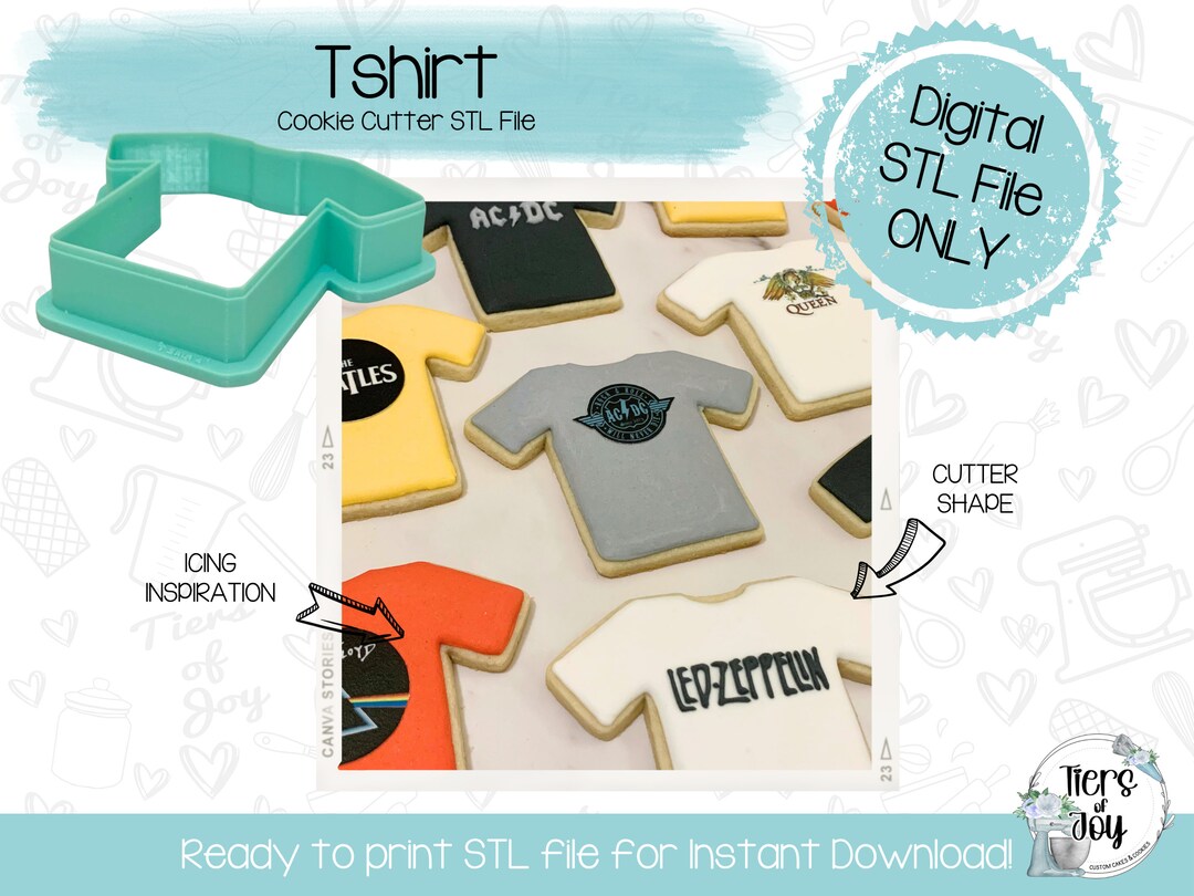T-shirt Cookie Cutter STL File - Instant Download - 3D Printed Cookie ... T-shirt Cookie Cutter STL File - Instant Download - 3D Printed Cookie ...