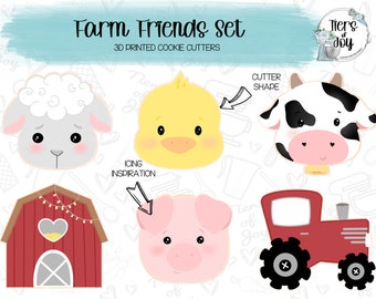 Farm Animals Cookie Cutter Set - Etsy