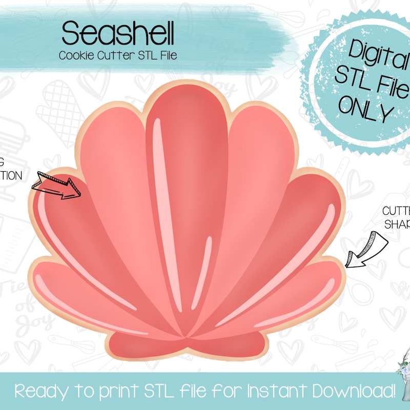 Seashell Cookie Cutters Stl - Etsy
