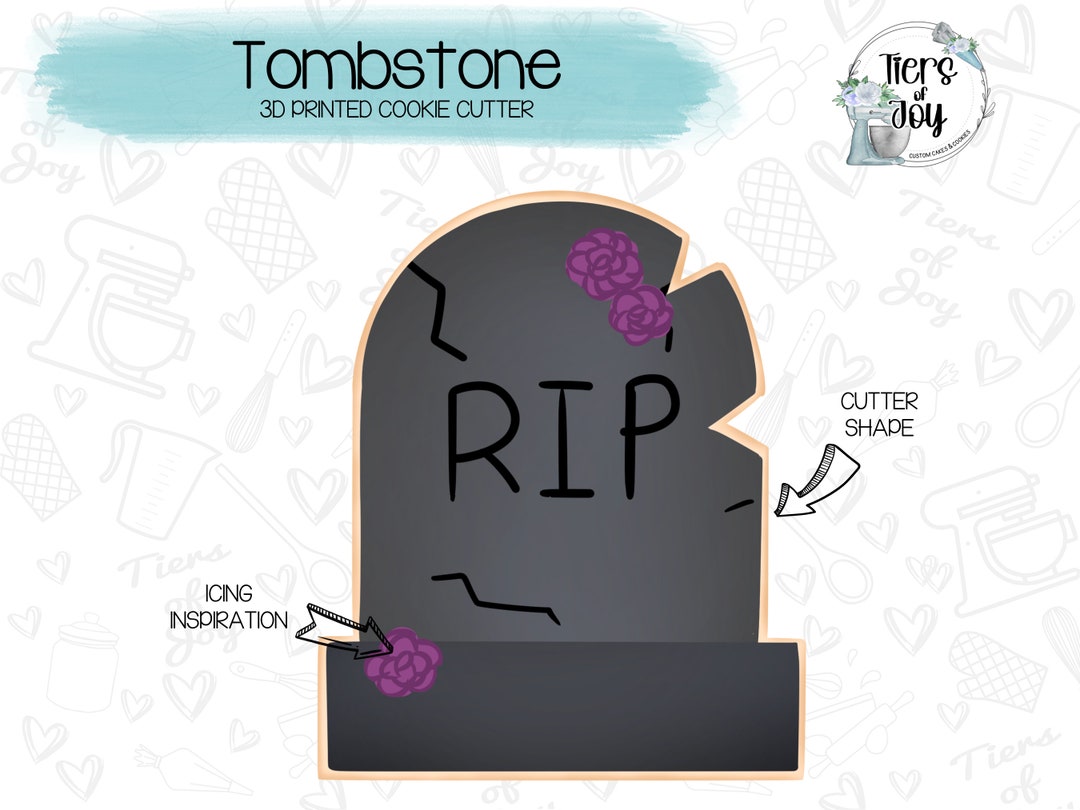 Tombstone Cookie Cutter - Halloween - Holidays - 3D Printed Cookie ...