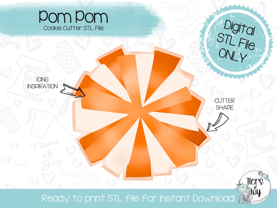 Pom Pom Cookie Cutter STL File STL File Instant Download - Etsy