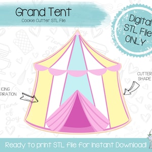 Carnival Tent Cookie Cutter STL File - Carnival / Fair - Instant ...