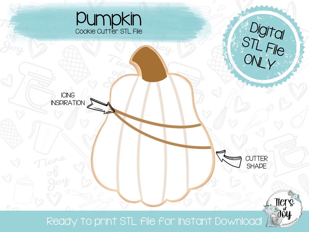 Curvy Pumpkin Cookie Cutter STL File - Fall - Holidays - STL File ...