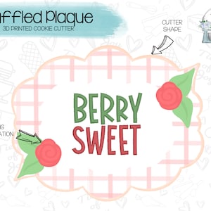 Berry Sweet Cookie Cutters Set of 6 - Baby Shower - 3D Printed Cookie ...