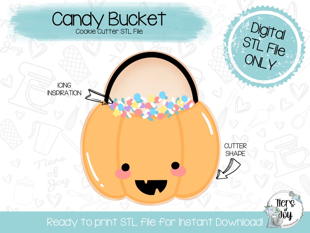 Candy Bucket Cookie Cutter STL File - Instant Download - 3D Printed ...