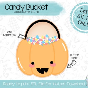 Candy Bucket Cookie Cutter STL File - Instant Download - 3D Printed ...