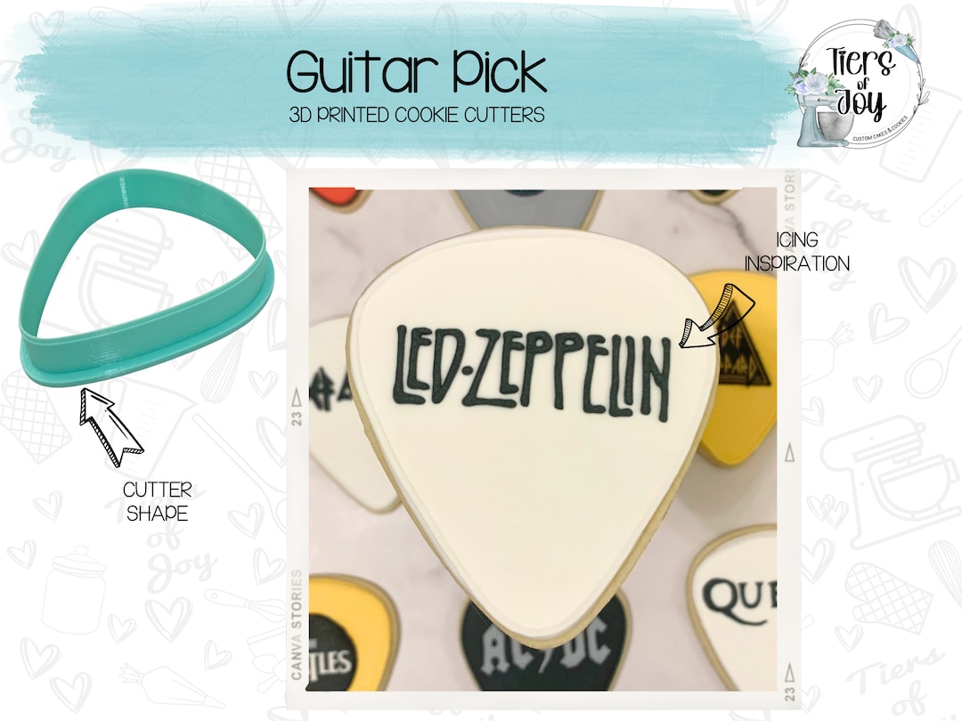 Guitar Pick Cookie Cutter - Music - 3D Printed Cookie Cutter - Etsy