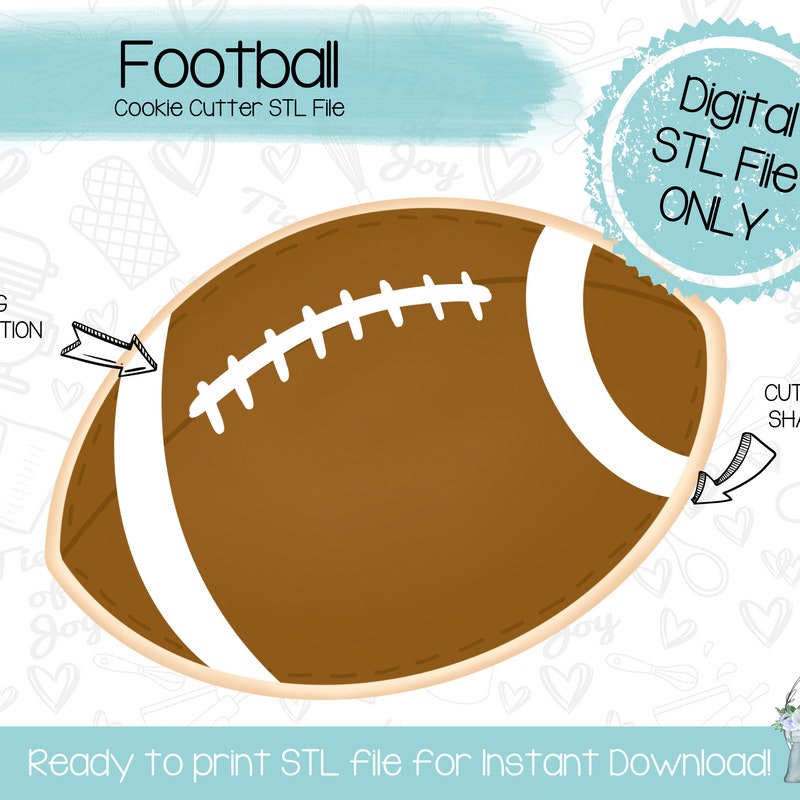 3d Printer File Football - Etsy