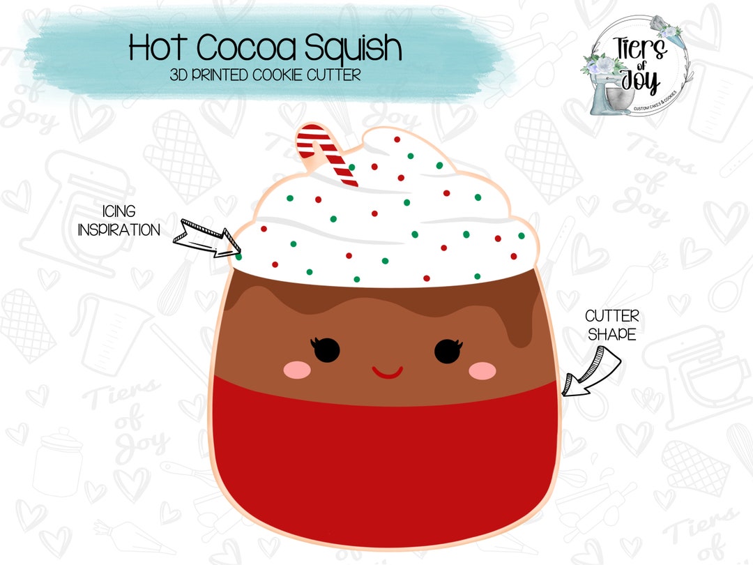 Hot Cocoa Squish Cookie Cutter - Squishmallow - Christmas - 3D Printed ...