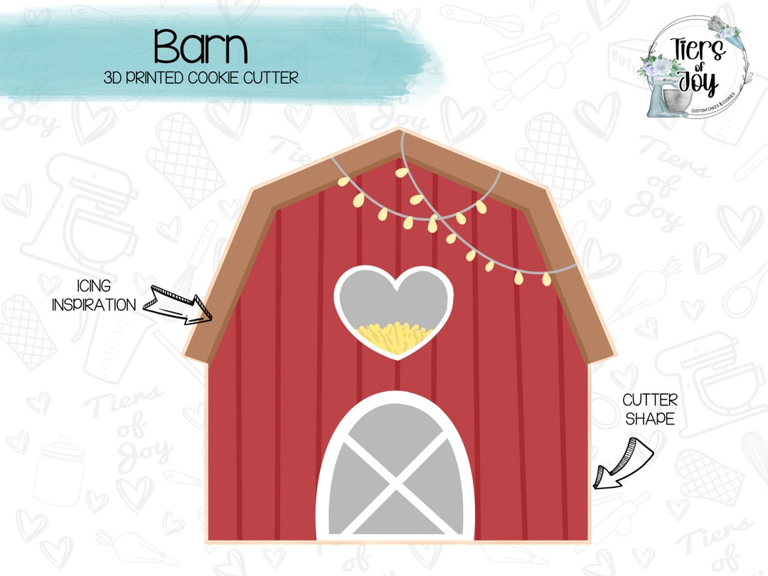 Barn Cookie Cutter Farm Animals 3D Printed Cookie Cutter - Etsy