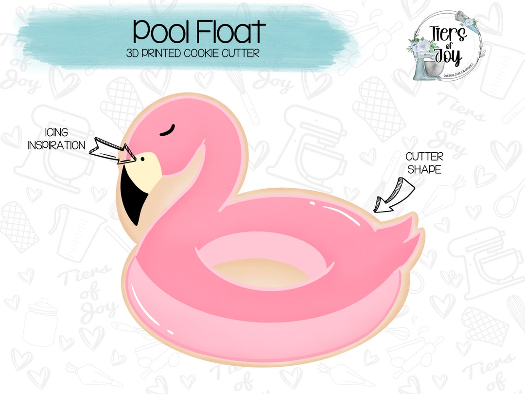 Flamingo Pool Float Cookie Cutter - Summer - 3D Printed Cookie Cutter ...