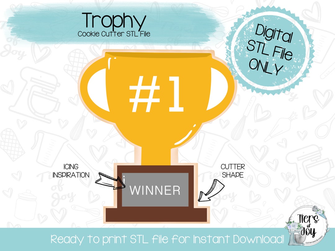 Trophy Cookie Cutter STL – 3D Printer File (digital Download) - Etsy