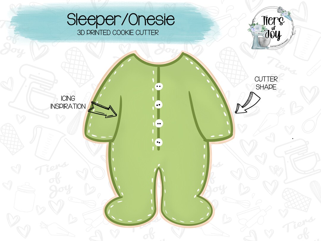Sleeper Cookie Cutter - Two Peas in a Pod - Baby Shower - 3D Printed ...