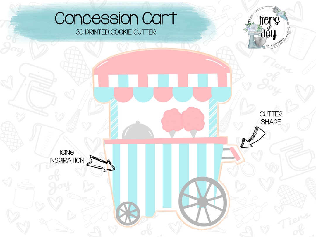 Concession Cart Cookie Cutter - 3D Printed Cookie Cutter - Etsy